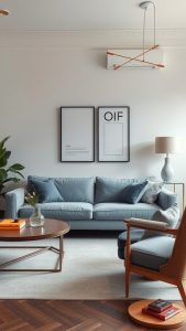 29+ Stunning Living Rooms Featuring Blue Sofas – Gardening Olivia